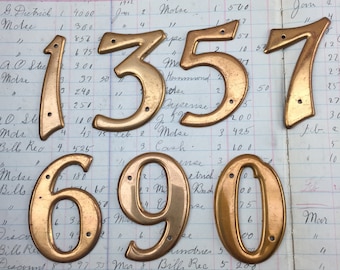 Industrial Metal Numbers 3 Small Vintage Metal Numbers - Etsy