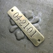 Custom Hand Punched Brass Date Tag Hand Stamped Anniversary Tag Key Fob ...