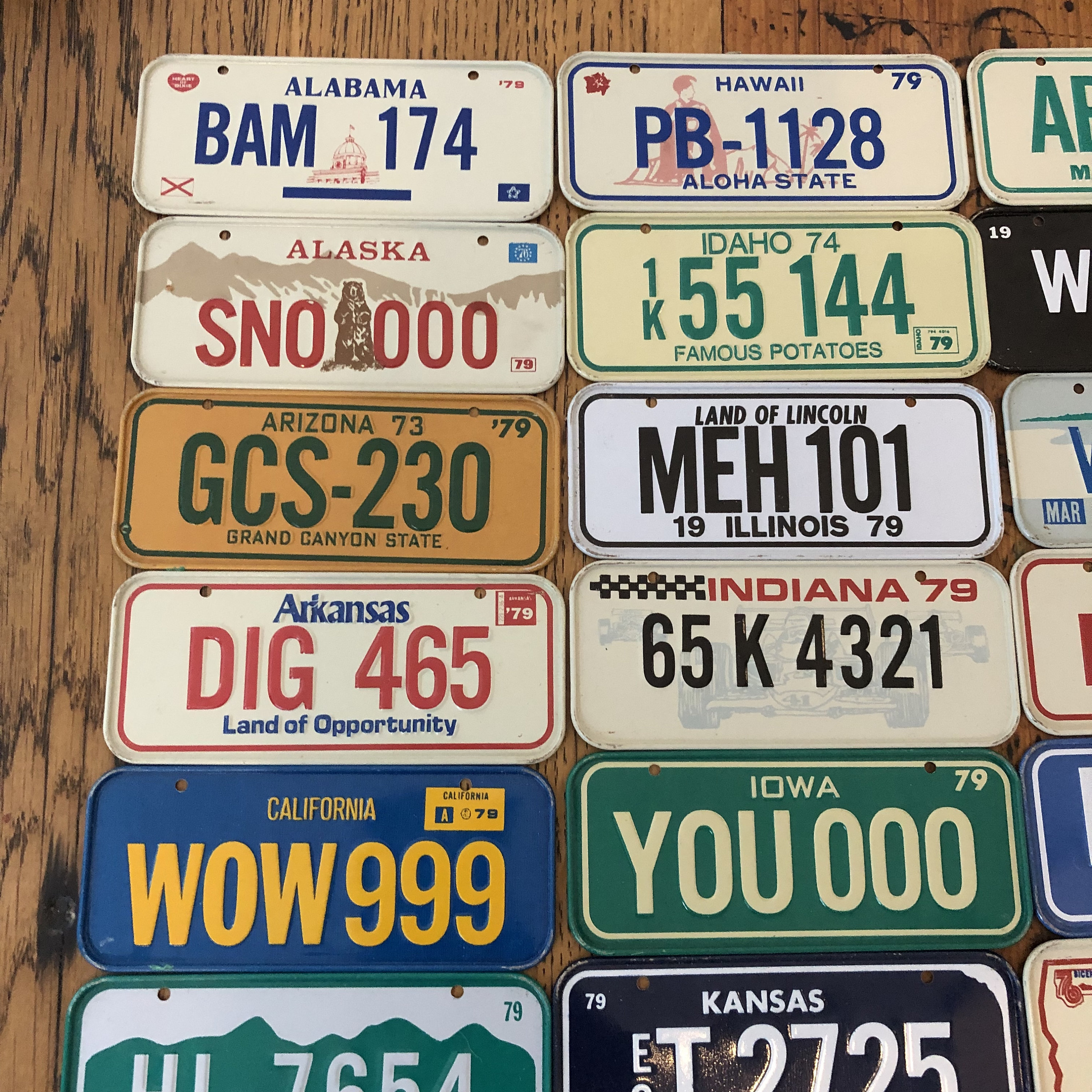 Vintage 1979 Bike License Plates - Choose Your State - Bike Plate ...