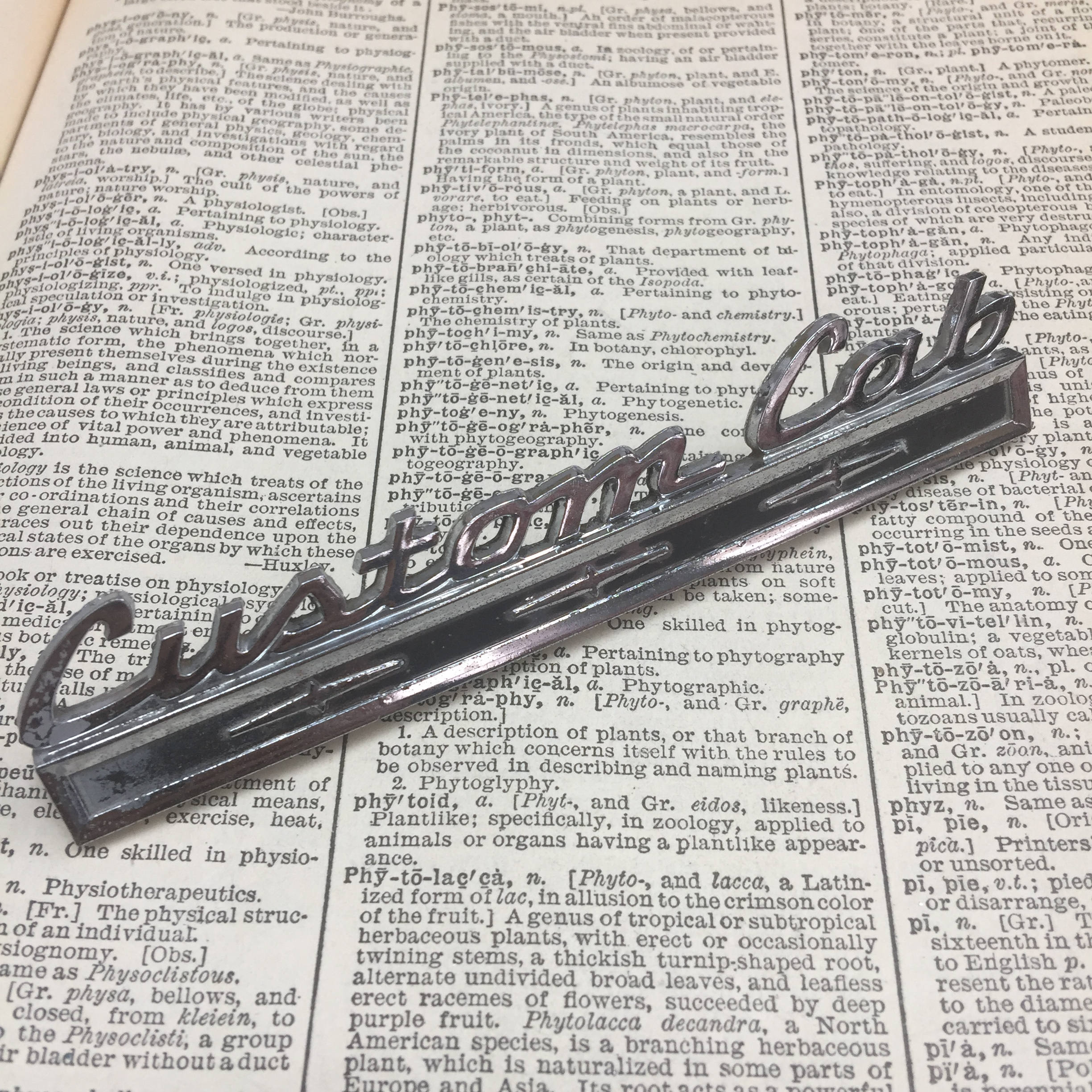 Vintage Chevrolet custom cab truck ornament - chevy pickup emblem ...