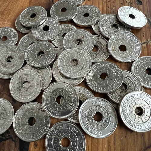 Set of Tokens vintage Tokens Old Coin Assortments Coin - Etsy