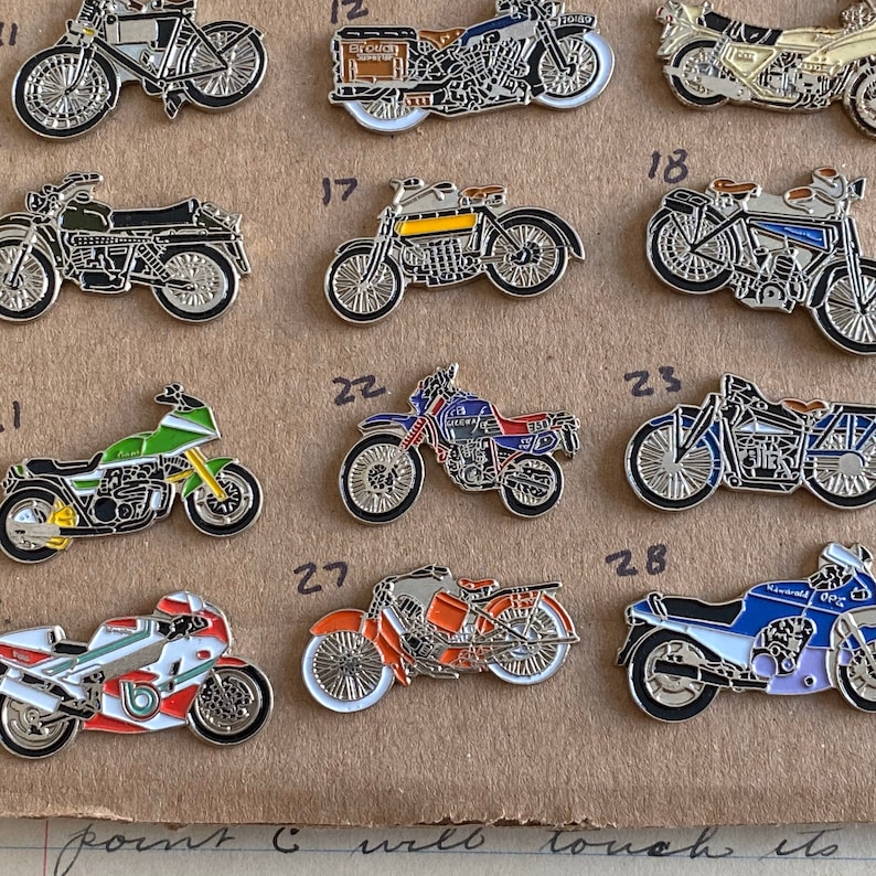 Motorcycle Lapel Pin - Vintage Motorcycle Jacket Pin - Biker Pins ...