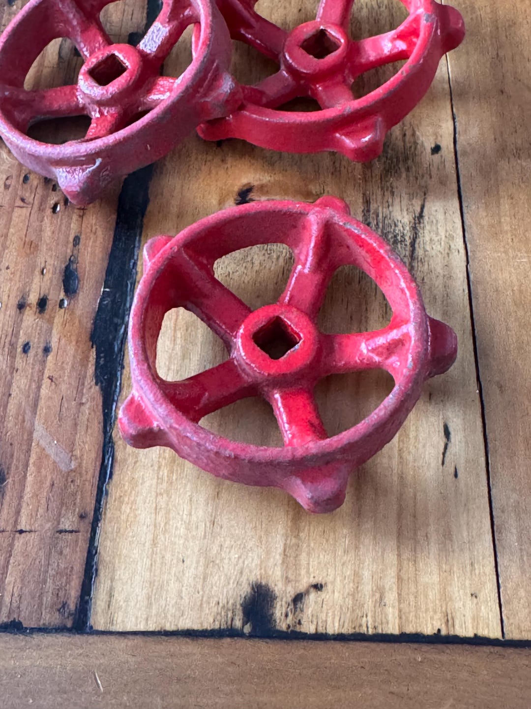 Red 2.75" Iron Valve Handle -faucet Handle - Spigot Handle - Valve ...