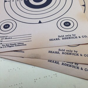 Vintage J.C. Higgins Bullseye Target - Paper 50 Foot Target #6 - Sears ...