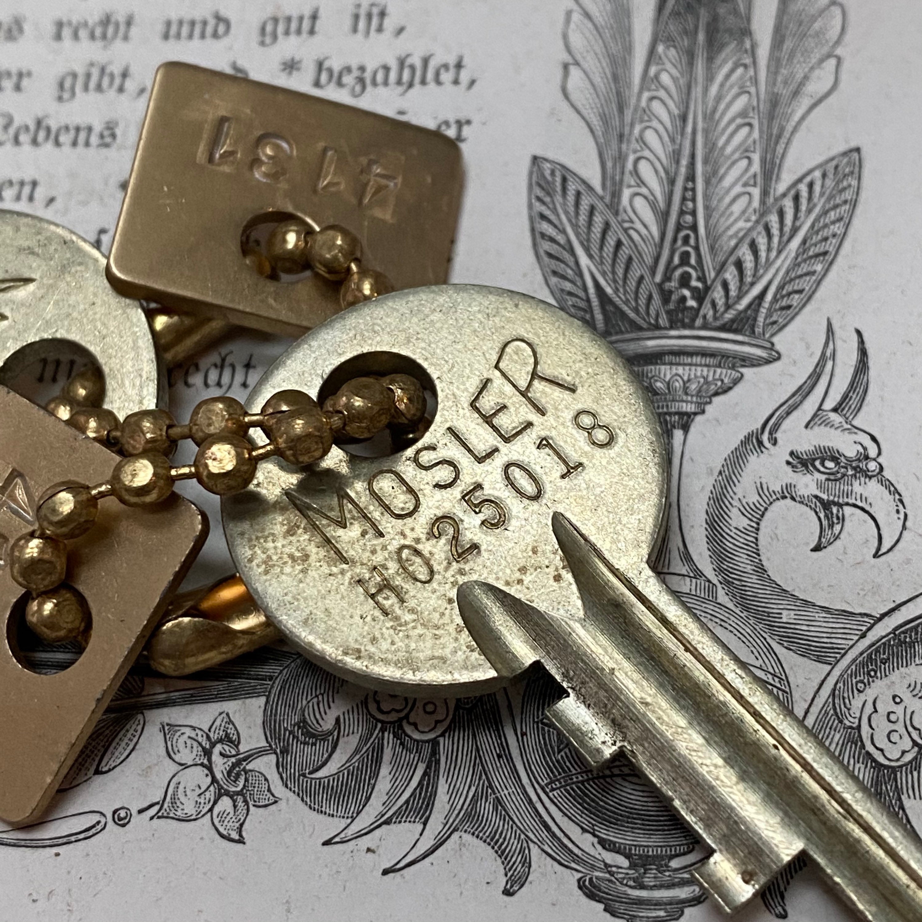 Mosler Bank Safe Key Set Industrial High Security Key - Etsy