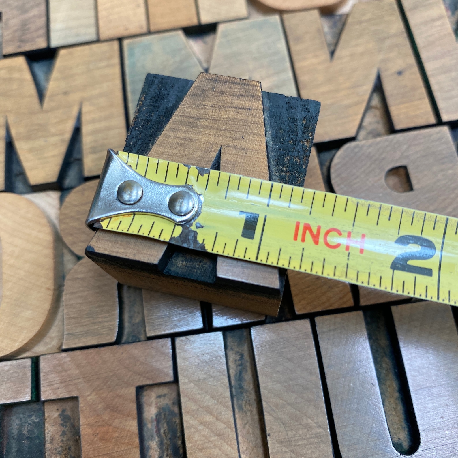 Wide WOODEN Letterpress Printing Blocks 1-5/16" Antique - Your Choice ...