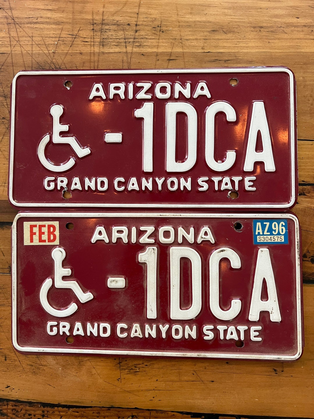 Vintage Arizona License Plate Matching Set 1996 Rusty Plates Car ...