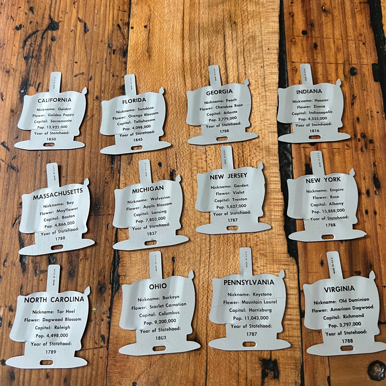 Vintage Metal State Flag Medallions State Charms Metal - Etsy