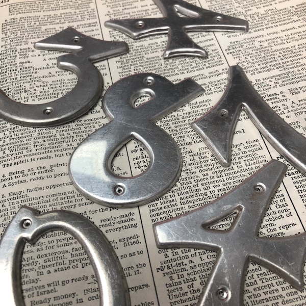 Metal Rustic House Numbers - Etsy