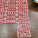 Vintage Fire Box Numbers Red Tags Metal Tag Favorite Numbers Industrial ...