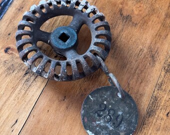 Valve Handle Large Blue Vintage and Large - Huge Industrial Valve ...