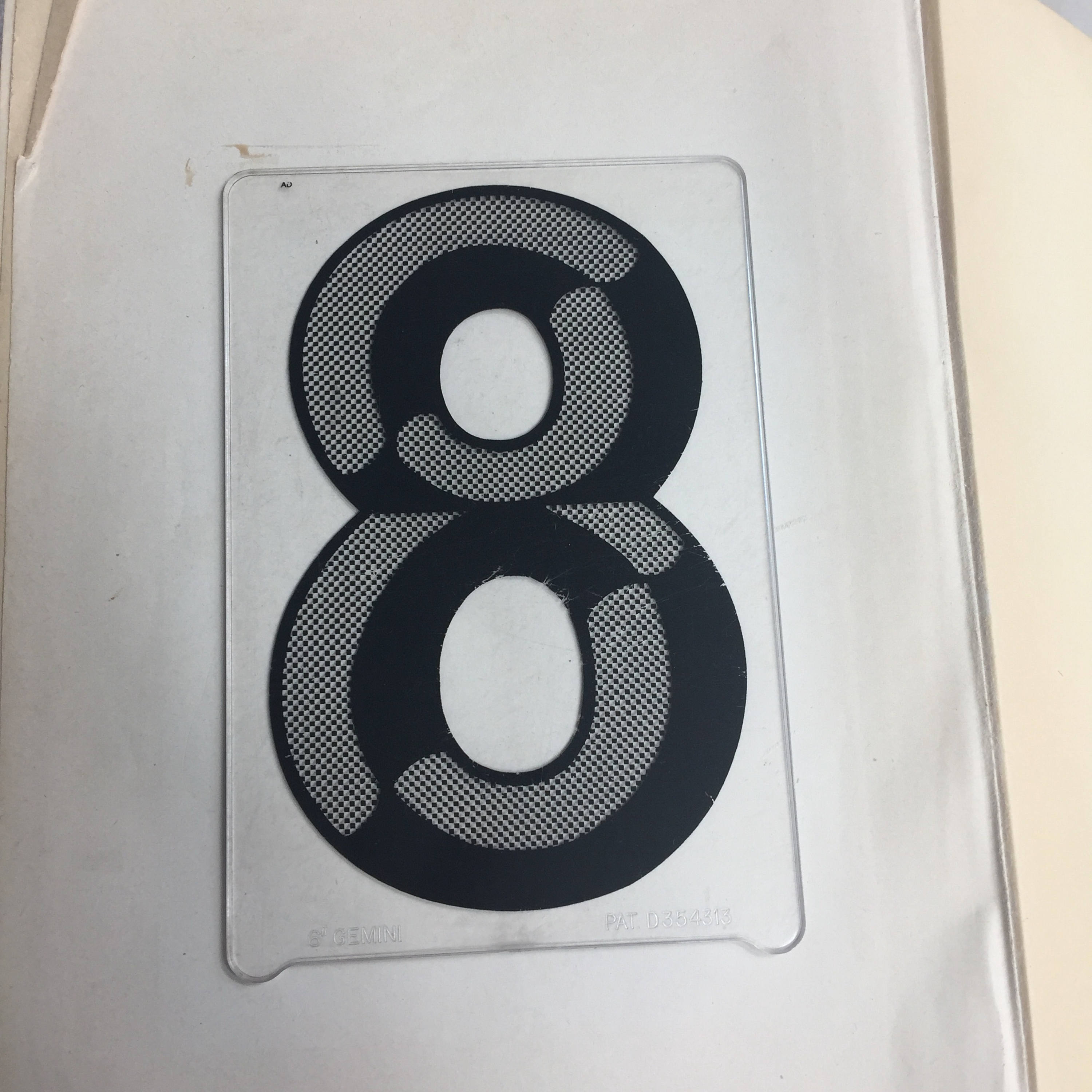 Clear plastic number 8 – Plexiglas number - Black marquee letter ...