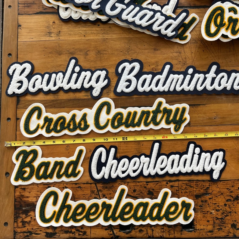 Varsity Sport and Activity Patches - Letter Jacket Patches _ Sweatshirt ...