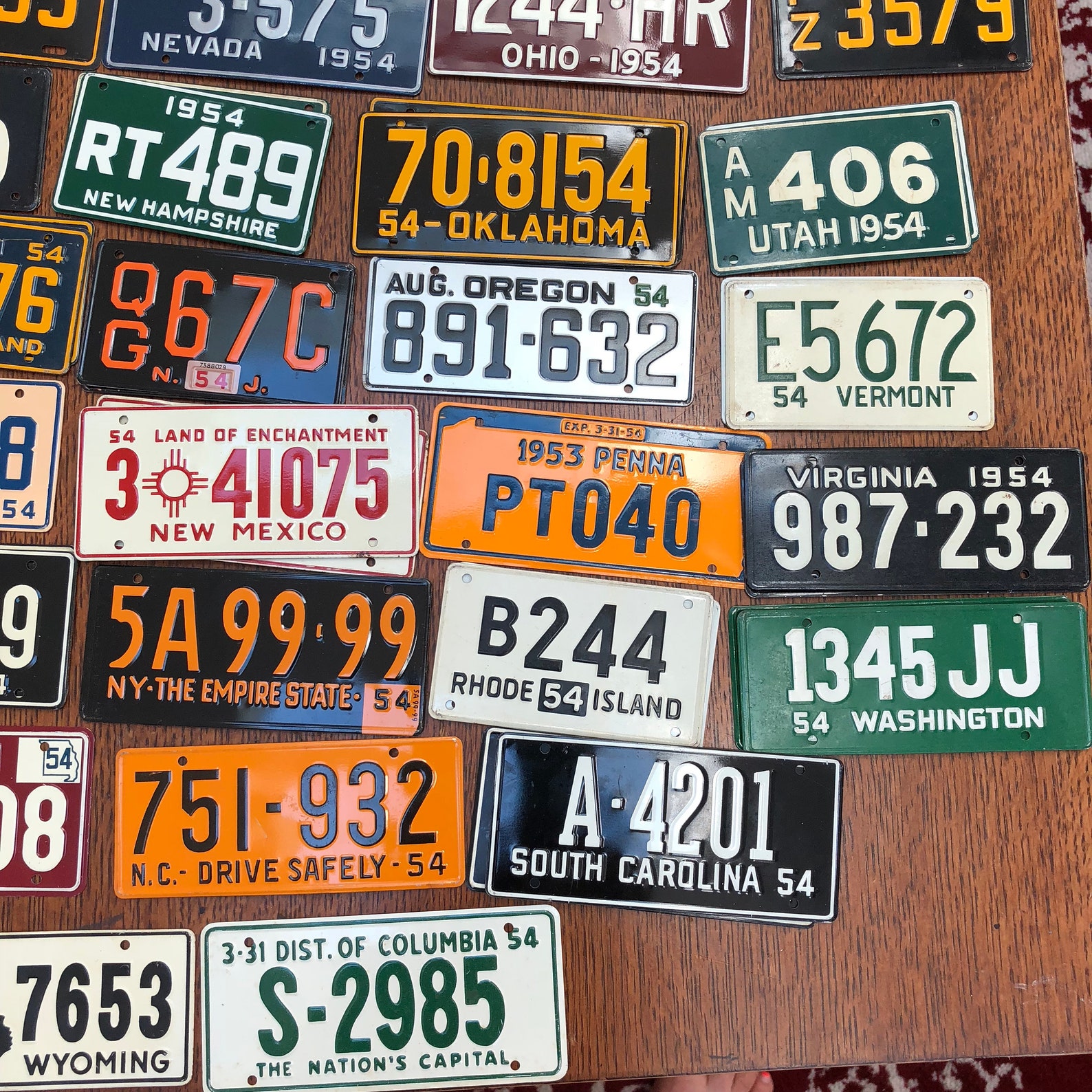 Vintage 1954 Bike License Plates - Choose Your State - Bike Plate ...