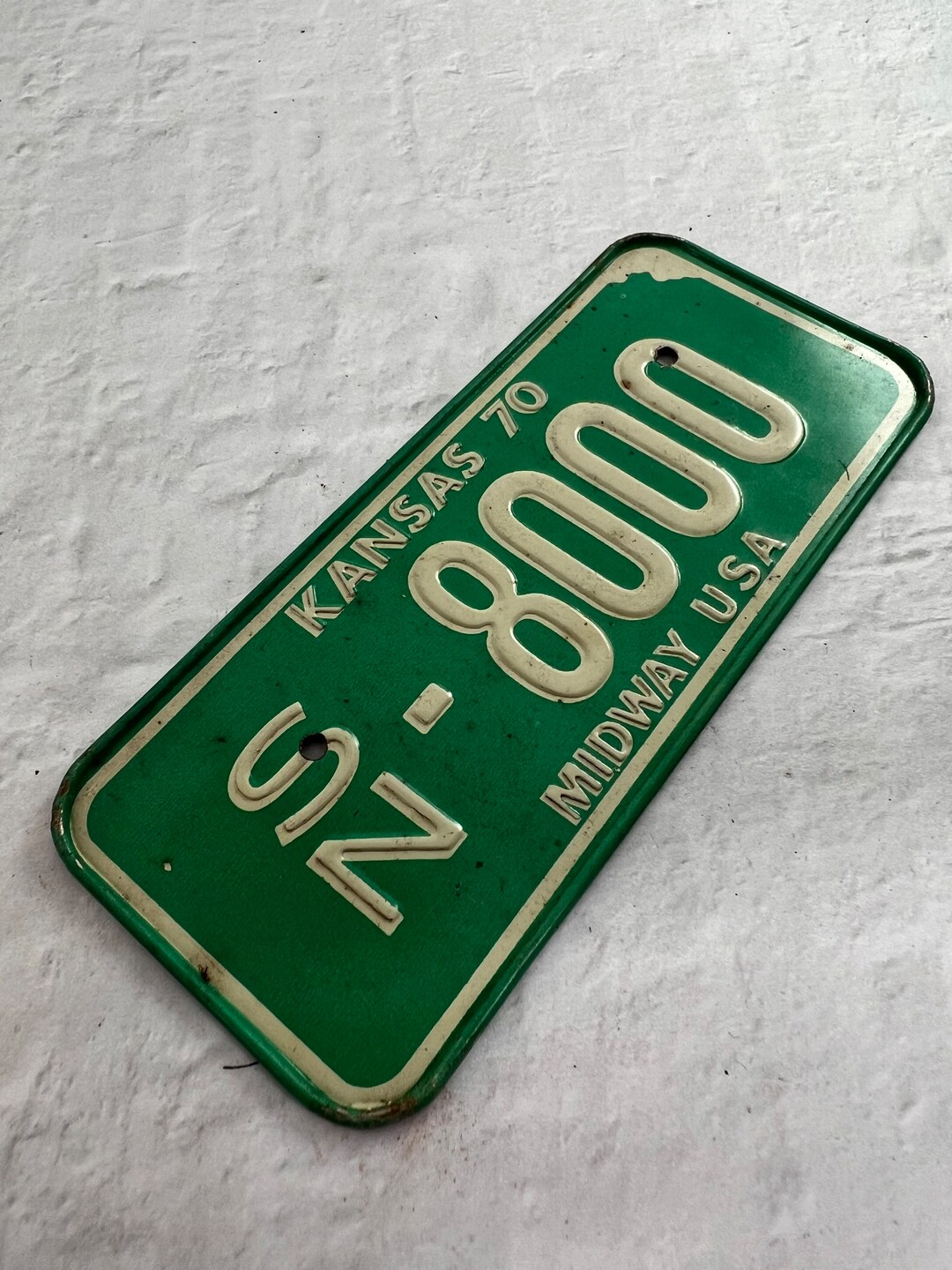 Vintage 1970 Kansas Bike License Plates - Bike Plate - Cereal Box Prize ...