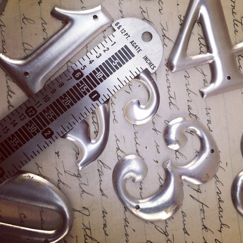 Industrial Metal Numbers 2" - Small Vintage Metal Numbers – Salvaged ...