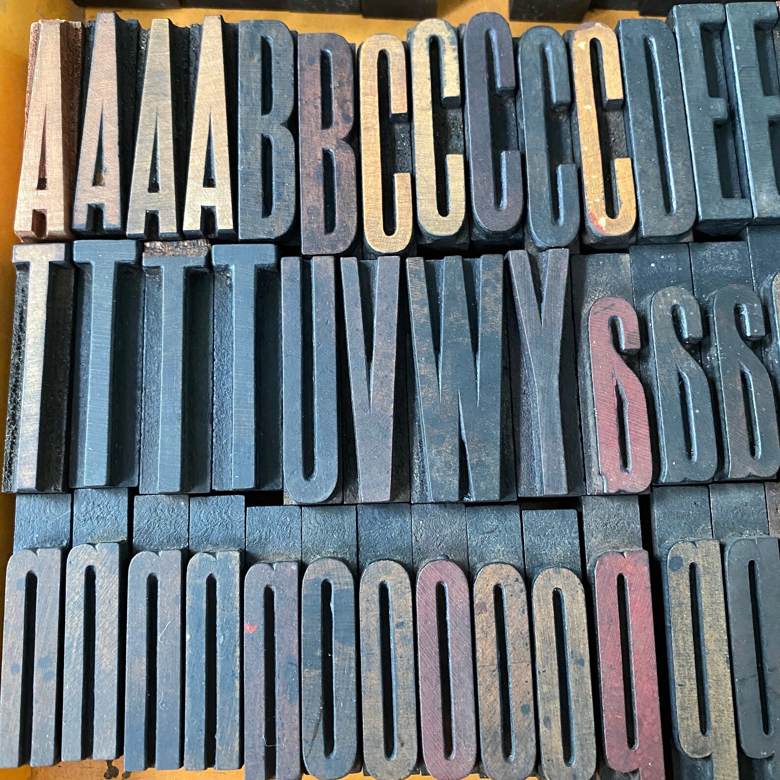 Narrow Font -choose Letter- Skinny WOODEN Letterpress Printing Blocks ...