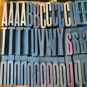Narrow Font -choose Letter- Skinny WOODEN Letterpress Printing Blocks ...