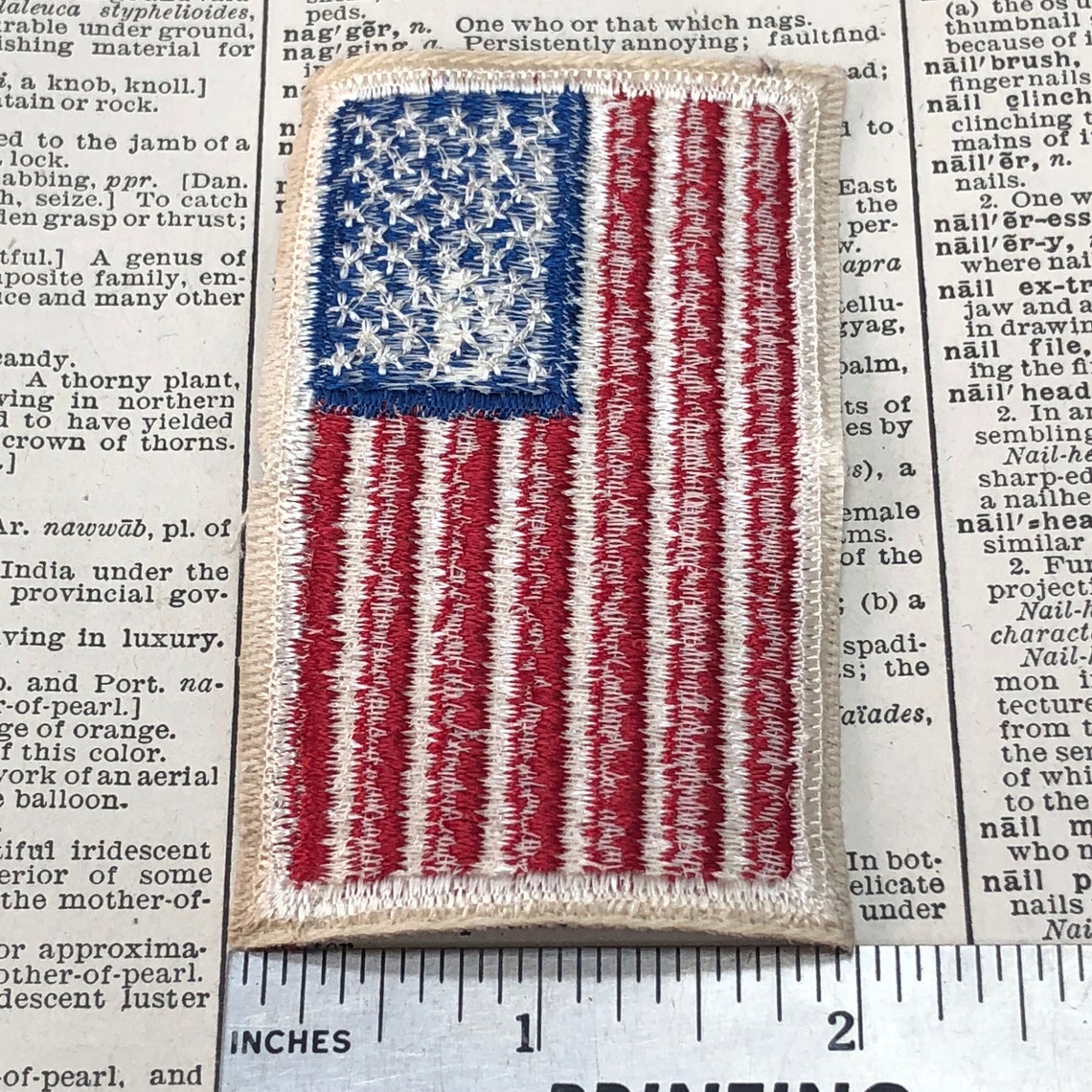 Vintage Sew on Patch American Flag Vintage Patch Hippy - Etsy