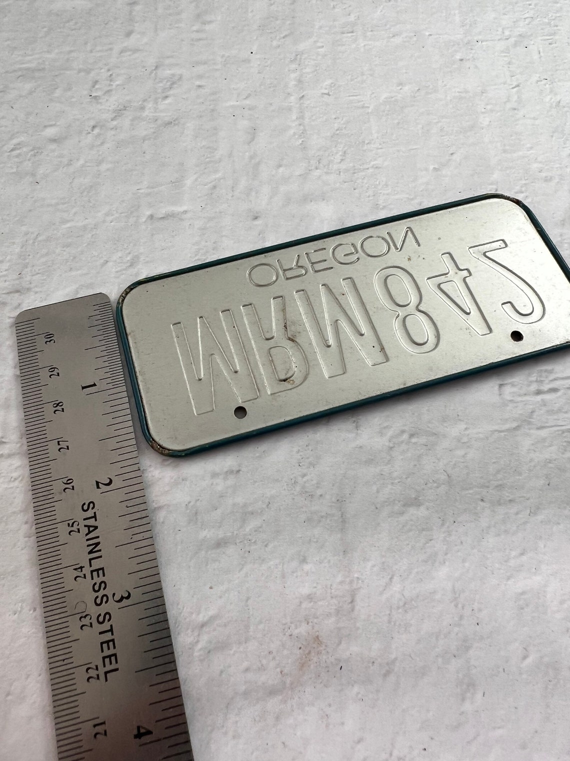 Vintage 1970 Oregon Bike License Plates - Bike Plate - Cereal Box Prize ...