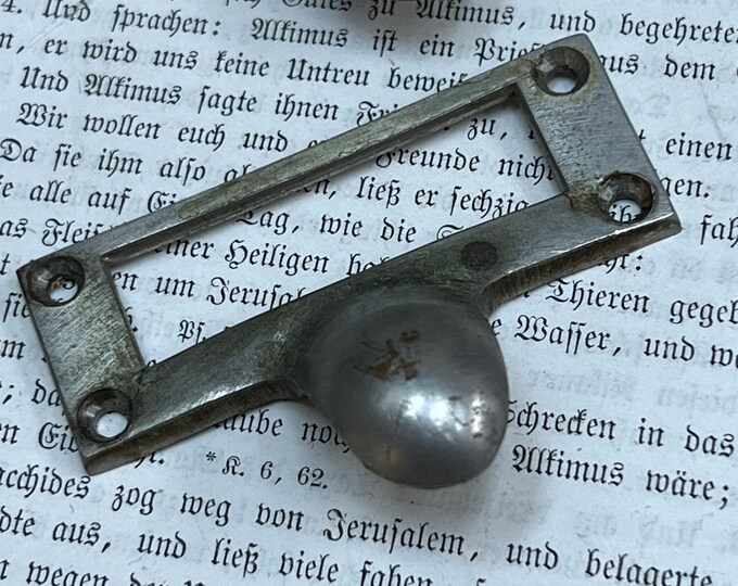 Vintage Silver Nickel Plated Brass Label Holder for Drawers - Heavy ...