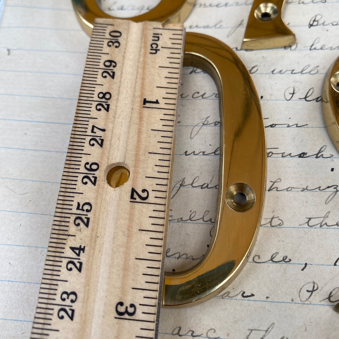 Vintage 3" House Numbers - Your Choice Brass House Number - Salvaged ...