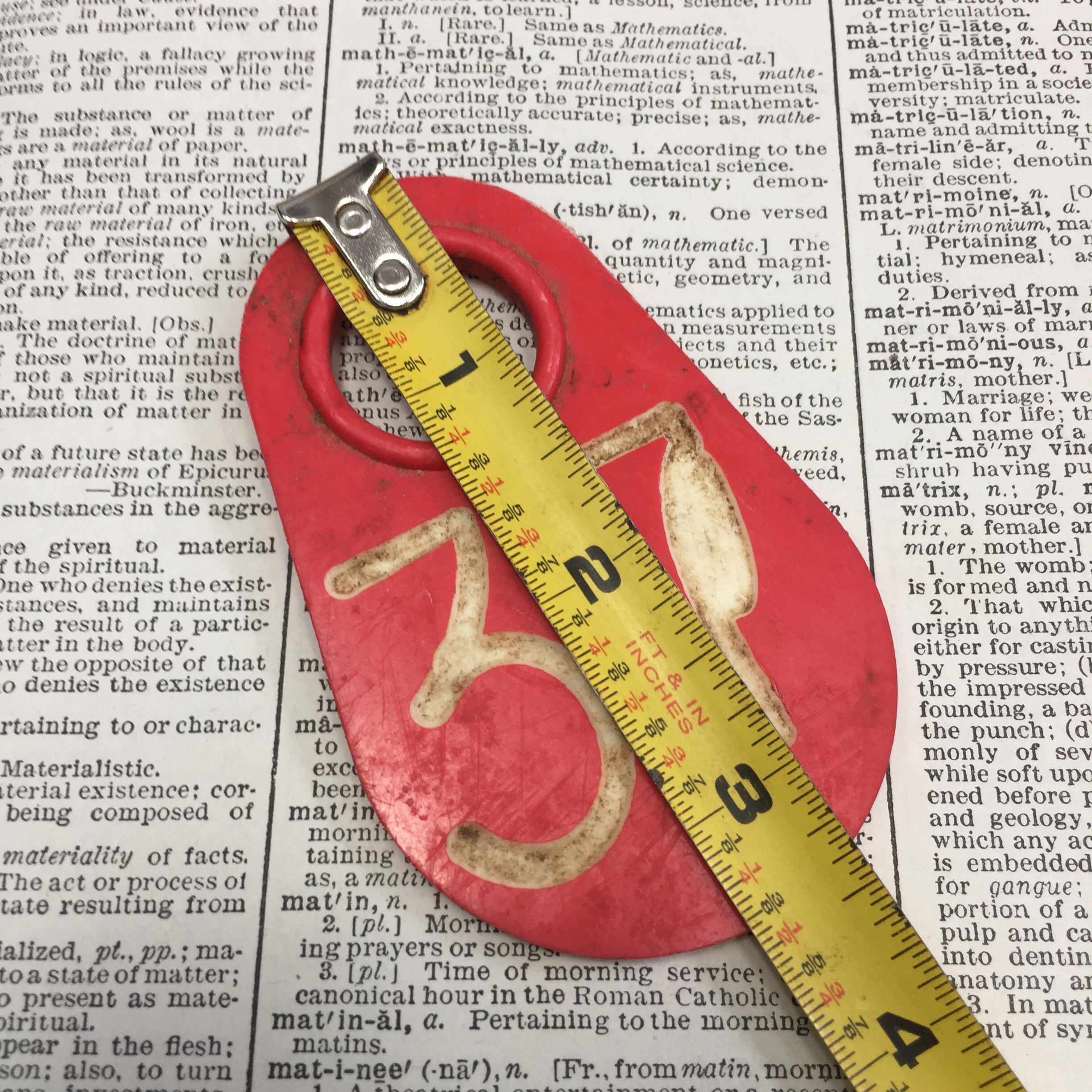 Vintage plastic cow tag – 37 Red -antique plastic livestock ID tag ...