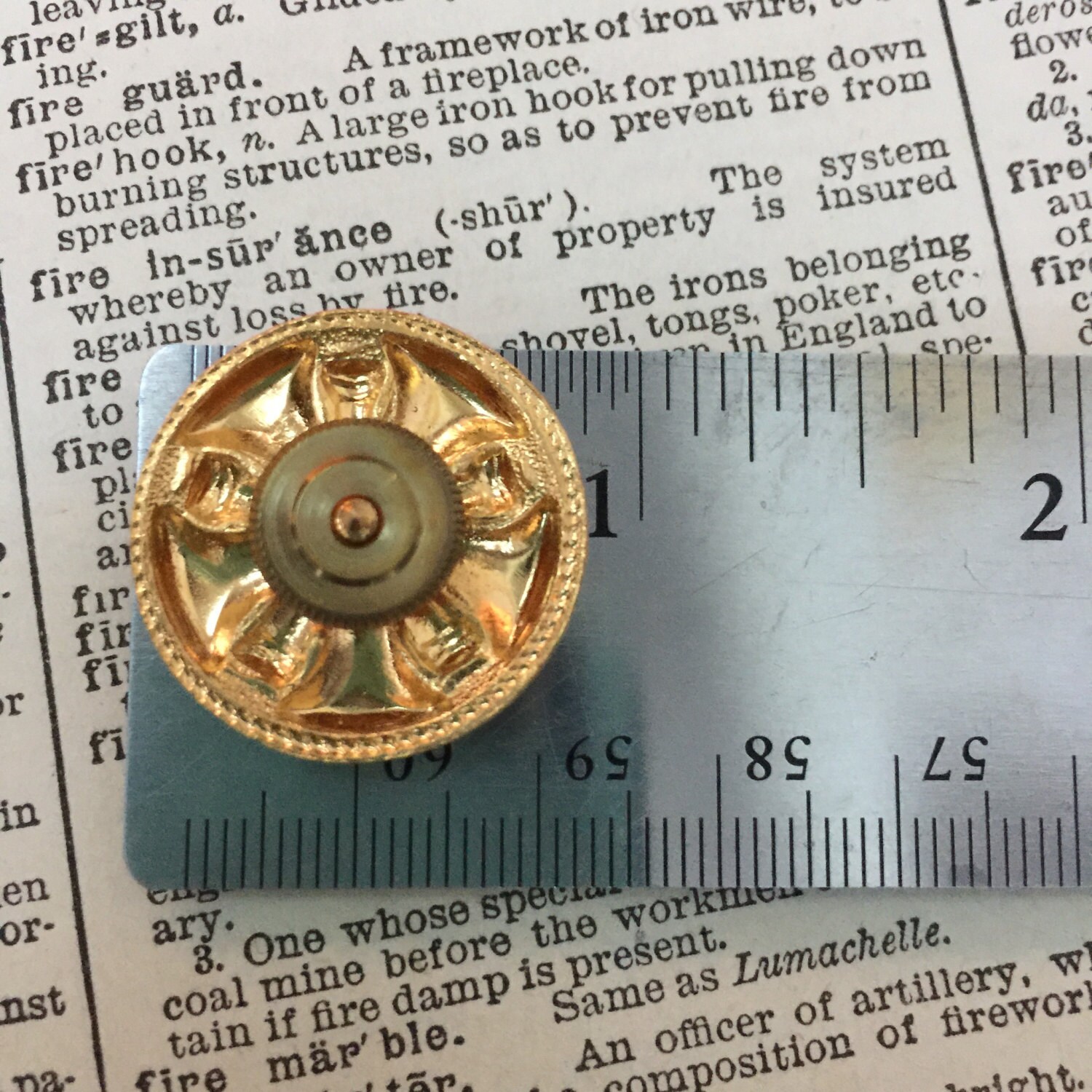 Vintage Fire Department Brass Rank Pin - Uniform collar Pin - Five ...