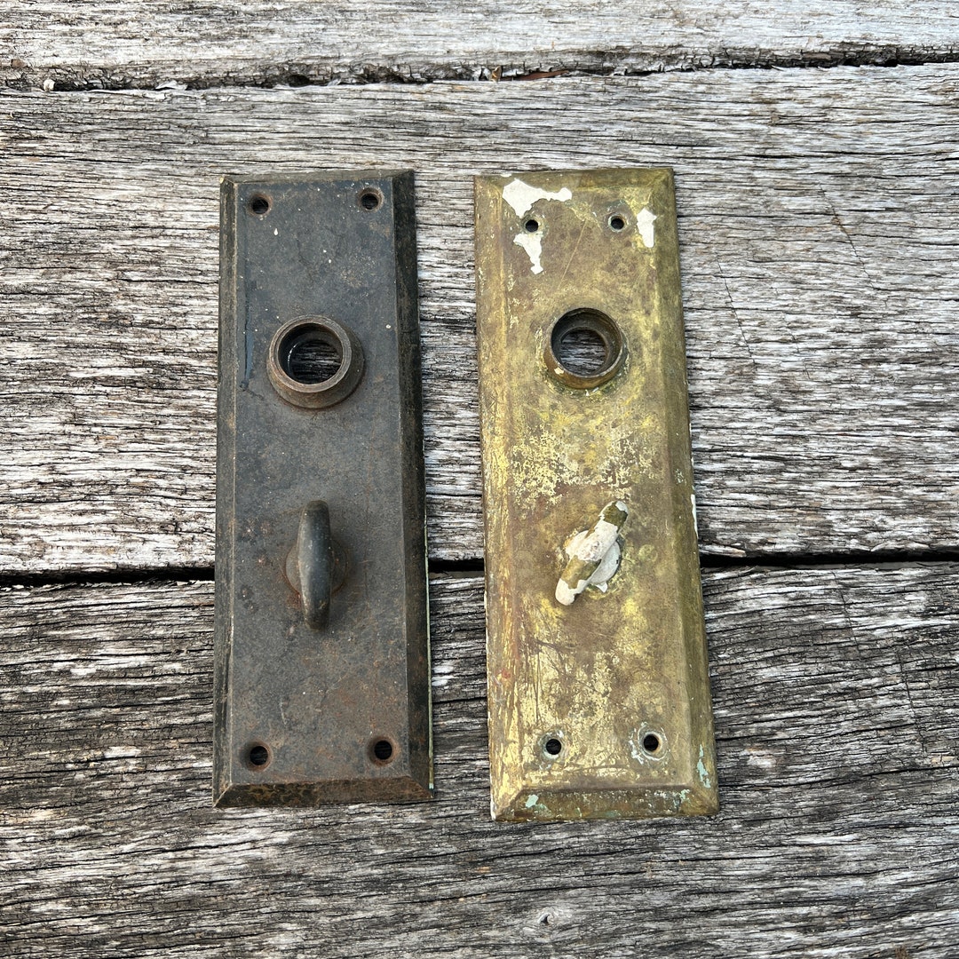 Vintage Door Plate - Knob Back Plate Keyhole - Escutcheon Plate ...