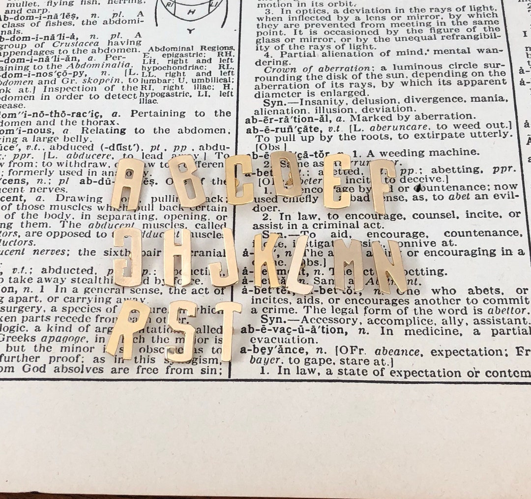 Vintage Gold Plated Letter Pins - Lapel Pins- Initial Pins- Choose Your ...