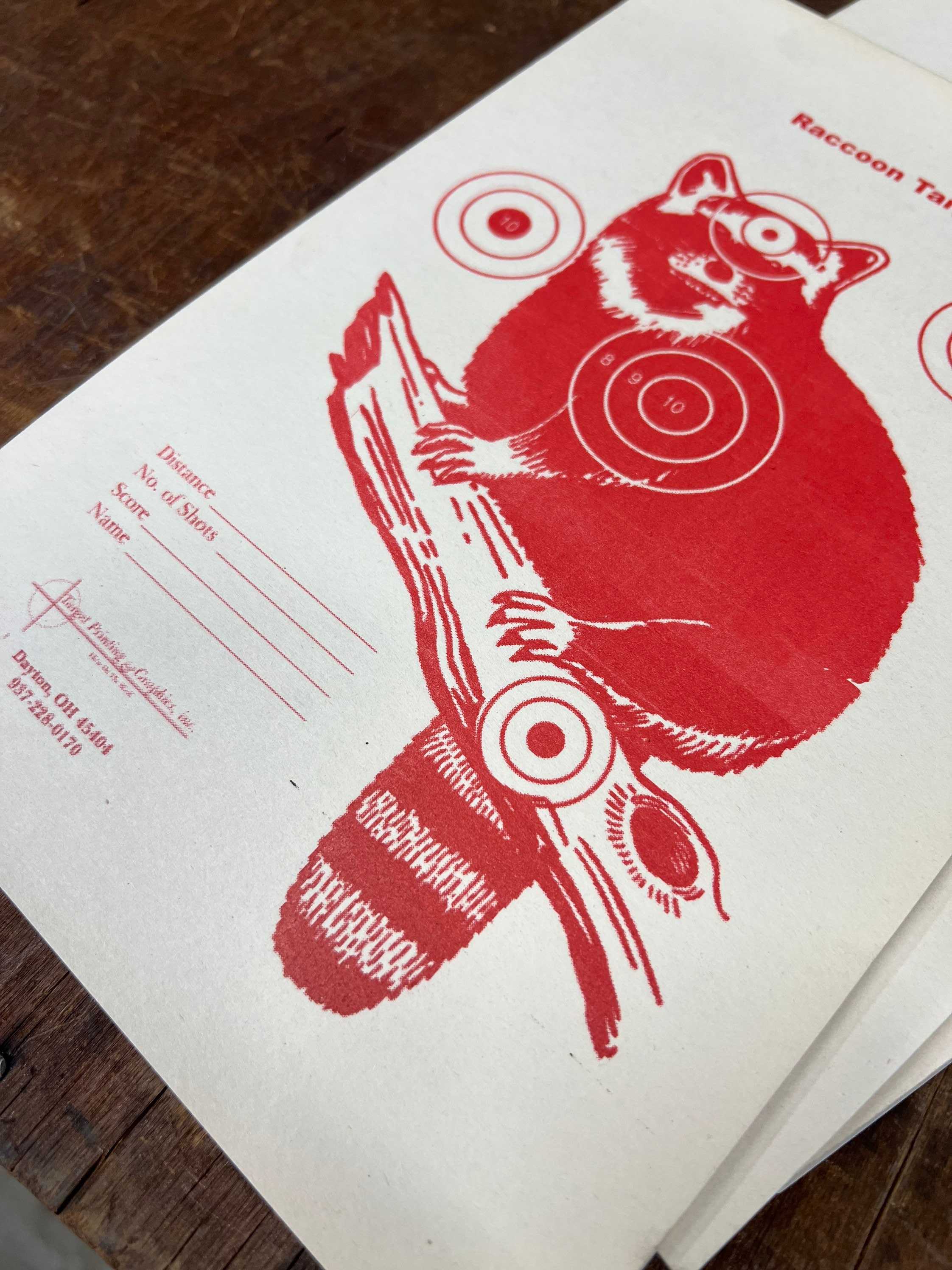 Vintage Book of 25 Red Raccoon Paper Targets Paper Target - Etsy