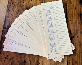 Antique Time Cards - Etsy