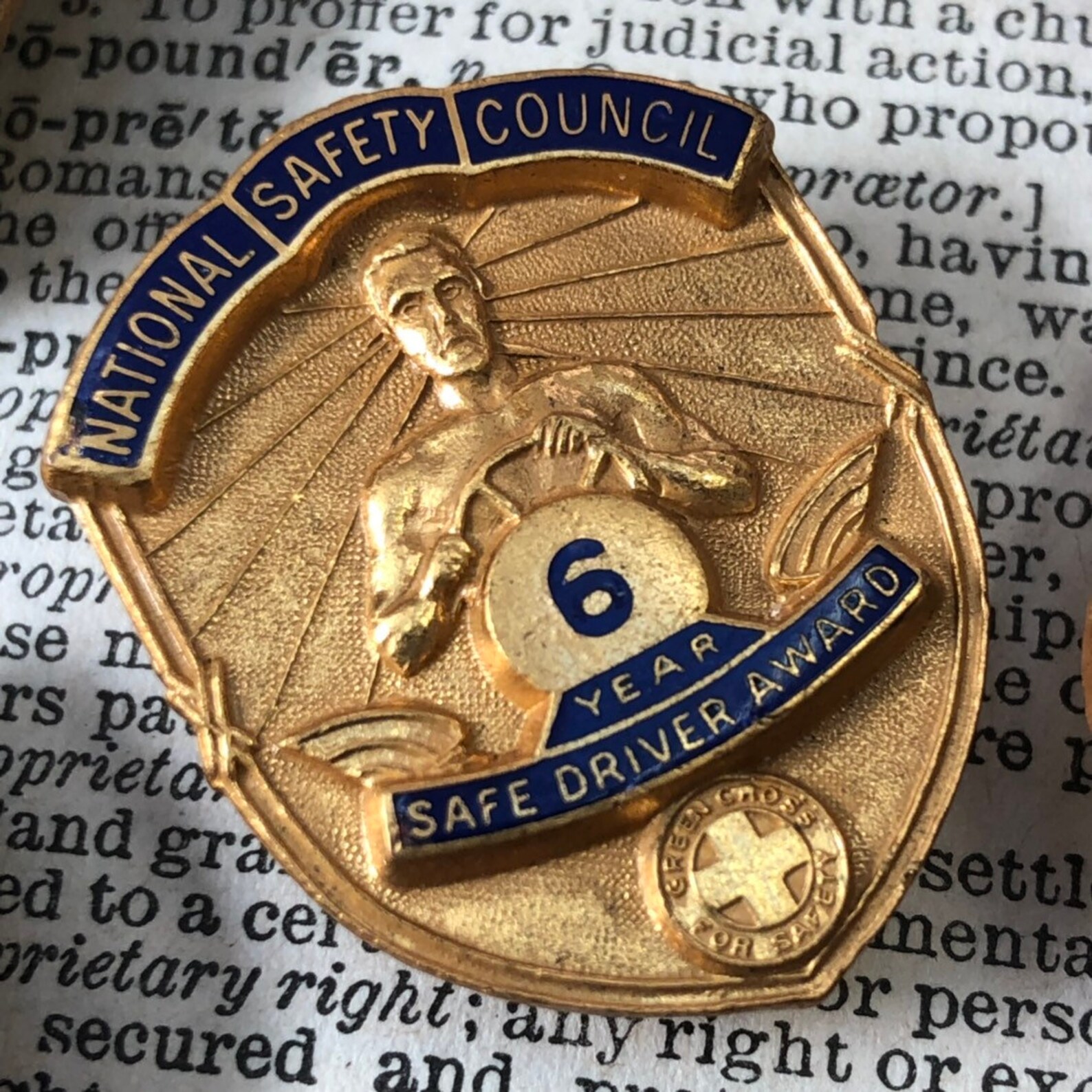Vintage National Safety Council Safe Driver Award Lapel Pin - Driver ...