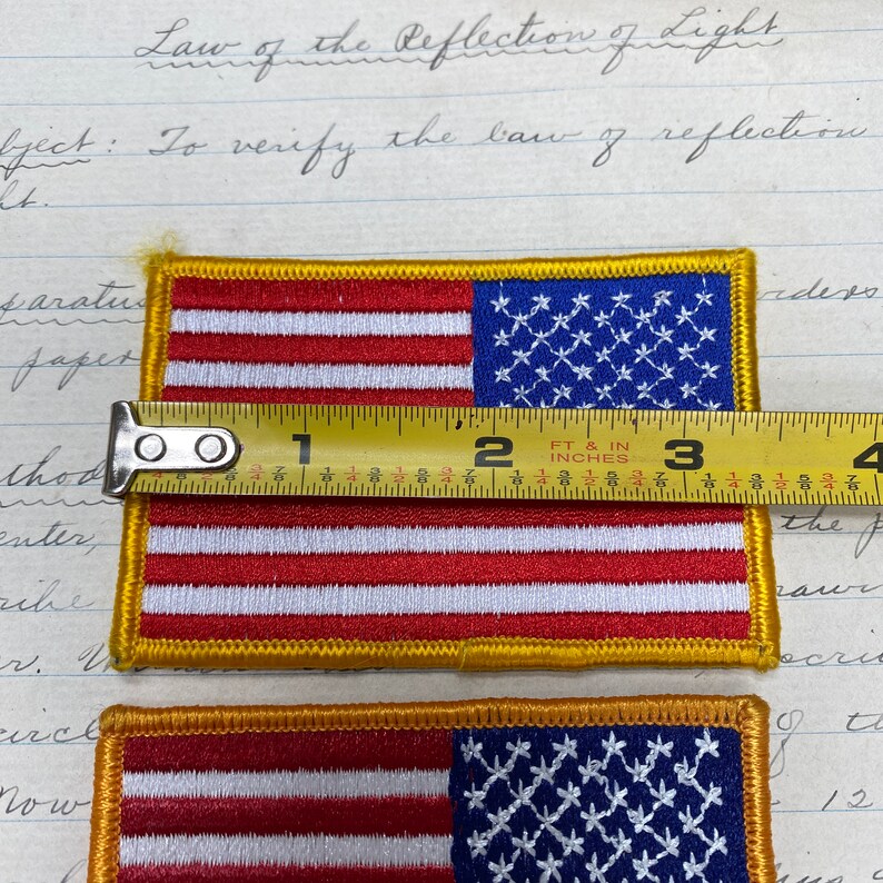 Vintage Sew on Patch Backward American Flag 3 Sizes - Etsy