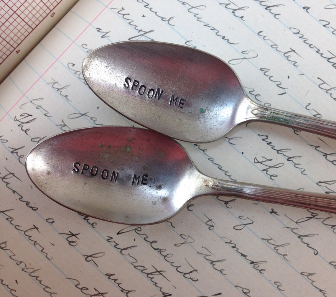 Spoon Me Hand Stamped Spoon Valentine Gift Handmade Coffee | Etsy