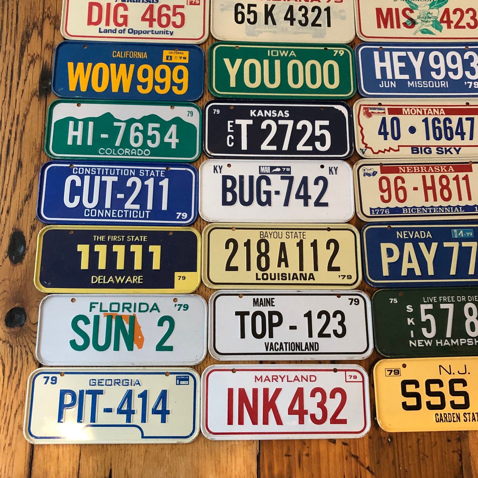 Vintage 1979 Bike License Plates Choose Your State Bike - Etsy