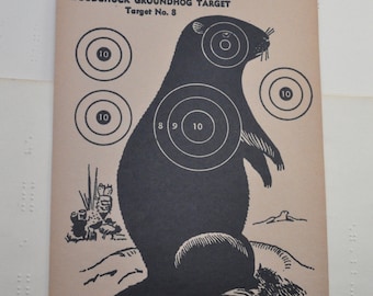 Vintage J.C. Higgins Groundhog Woodchuck Target No. 8 Shooting - Etsy