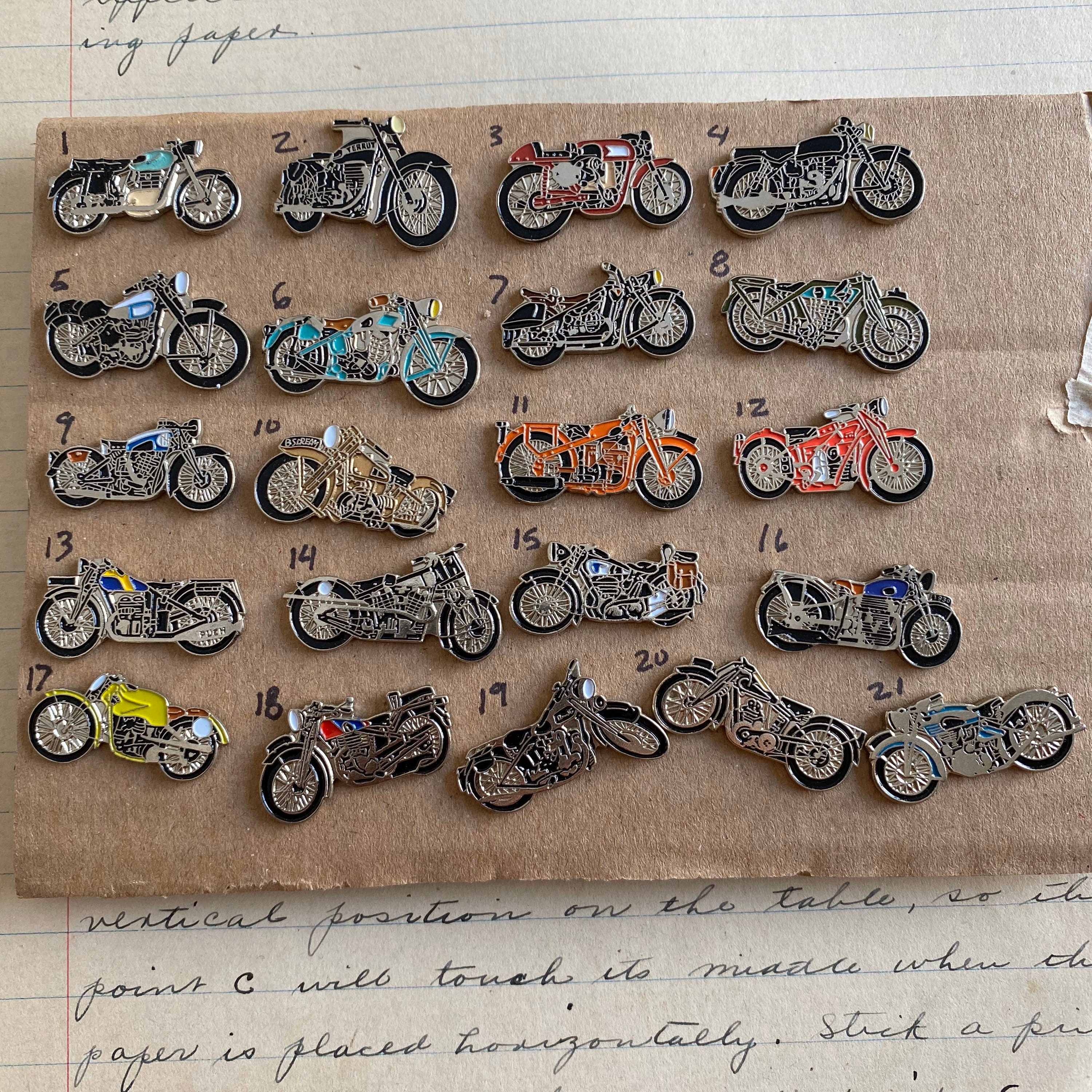 Motorcycle Lapel Pin - Vintage Motorcycle Jacket Pin - Biker Pins ...