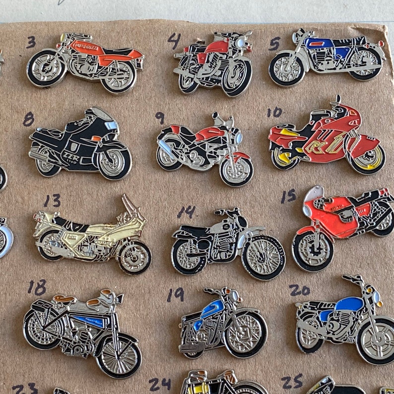 Motorcycle Lapel Pin Vintage Motorcycle Jacket Pin Biker - Etsy
