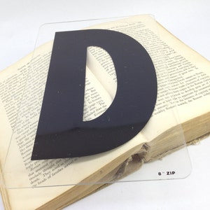 Clear Plastic Letter D – Plexiglas Letter - Black Marquee Letter ...