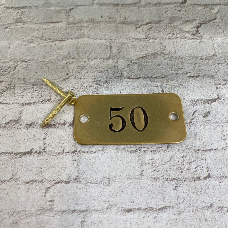 Hand Punched Brass or Aluminum Numbered Tags 4 Digit Max - Etsy