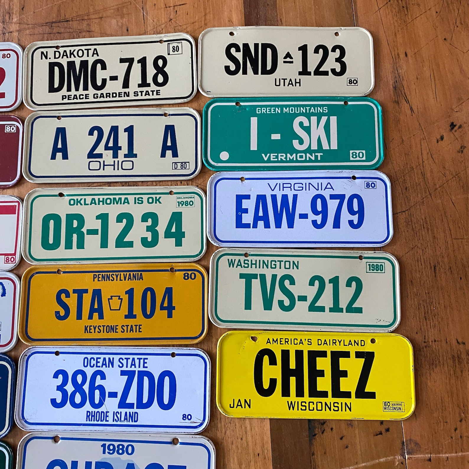 Vintage 1980 Bike License Plates - Choose Your State - Bike Plate ...