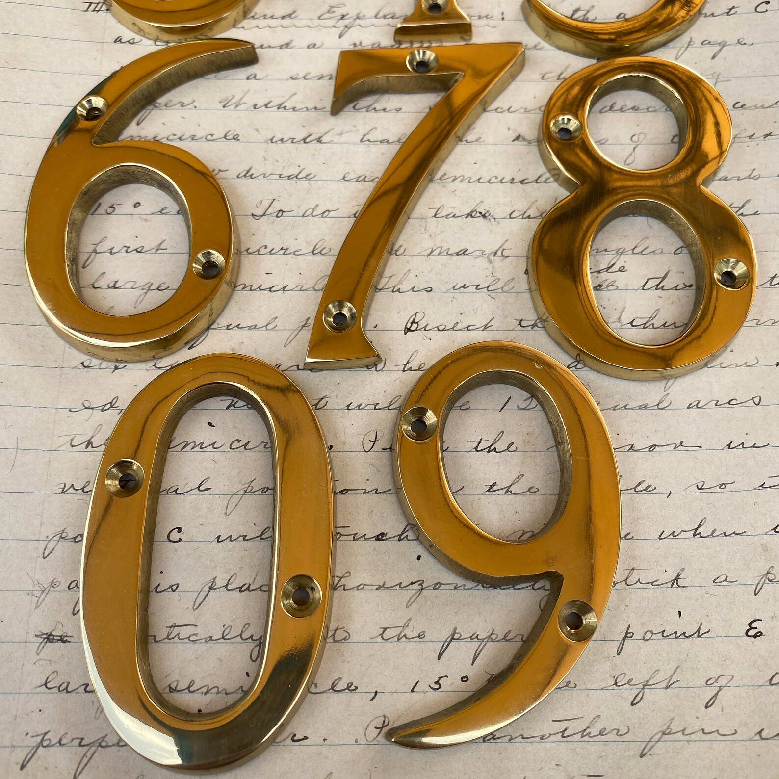 Vintage 3 House Numbers Your Choice Brass House Number - Etsy