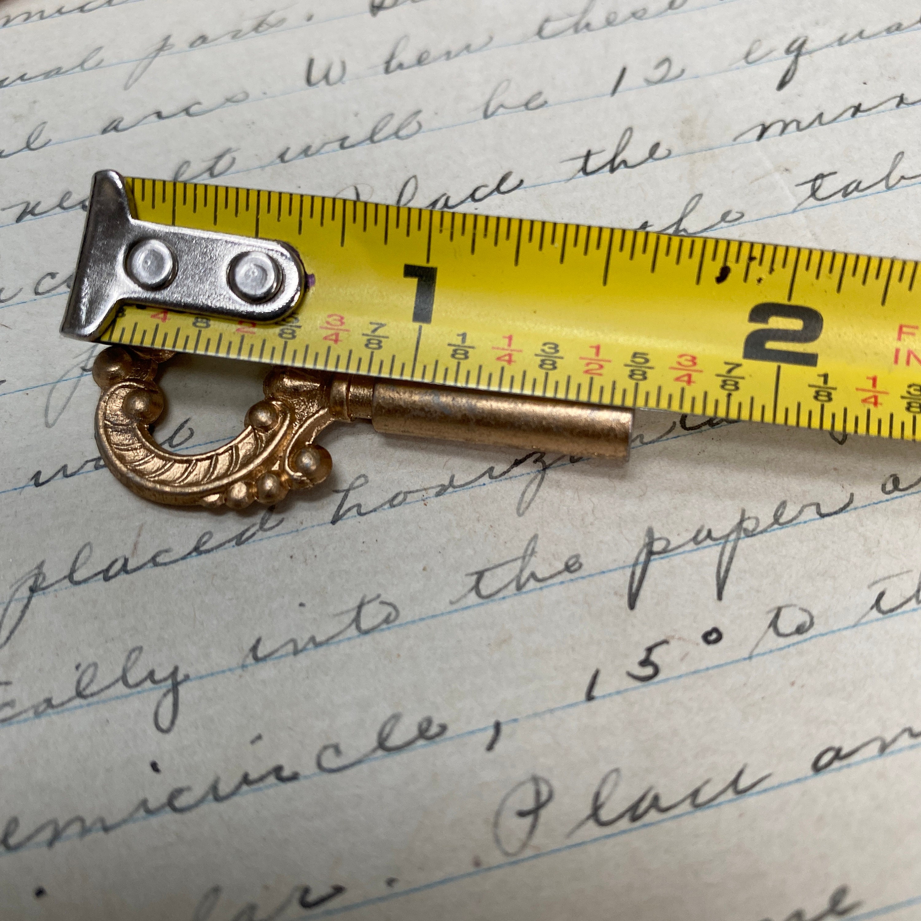 Brass Antique Lamp Switch Key - Vintage Skeleton Key - Vintage Barrel ...