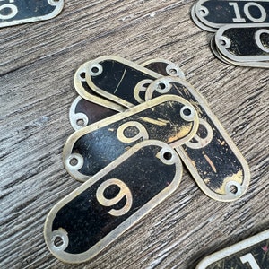 Vintage Locker Numbers - Locker Basket Numbers - Numbered Tags -theater ...