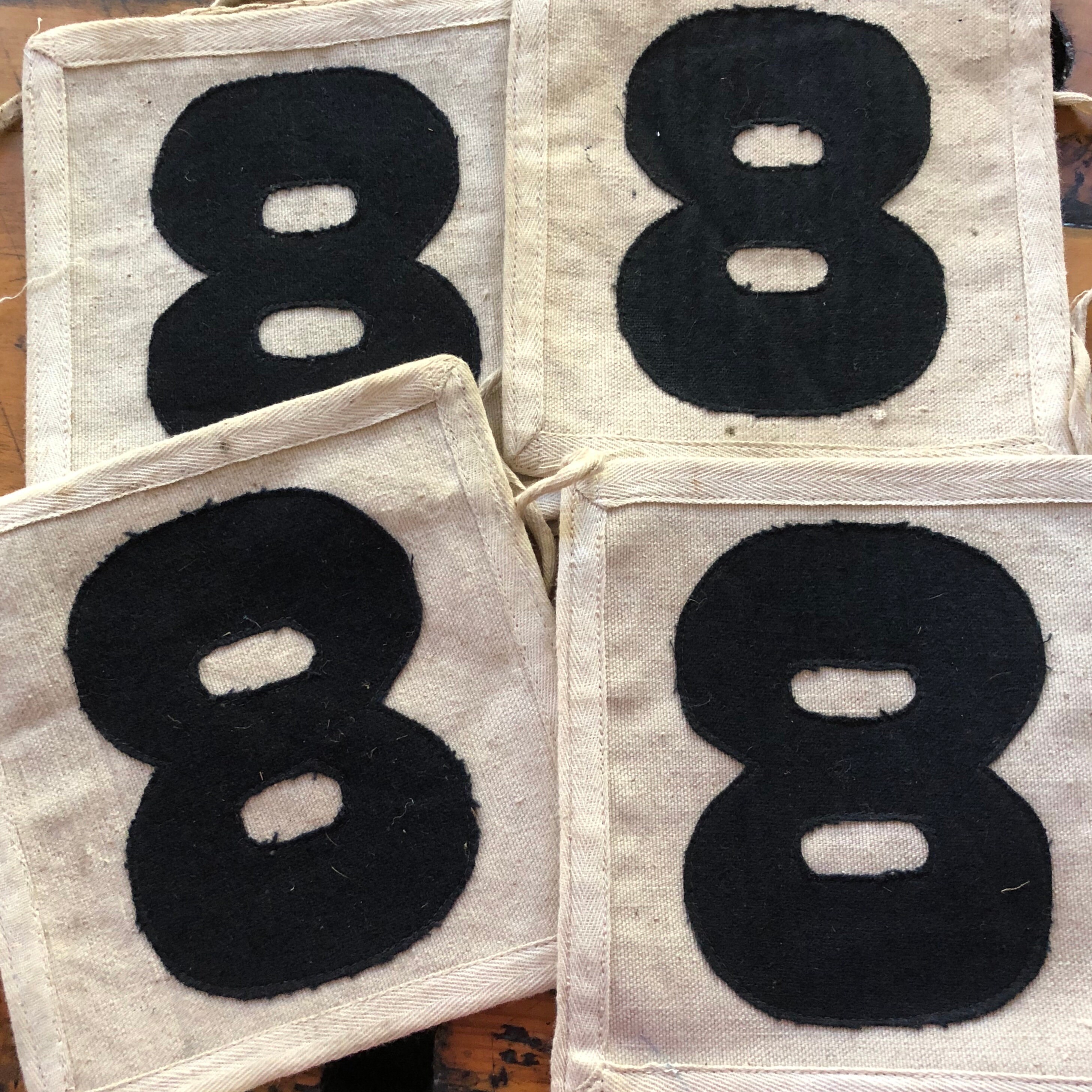 Vintage Horse Jockey arm band - Number 8 - Canvas and Felt - Horse ...