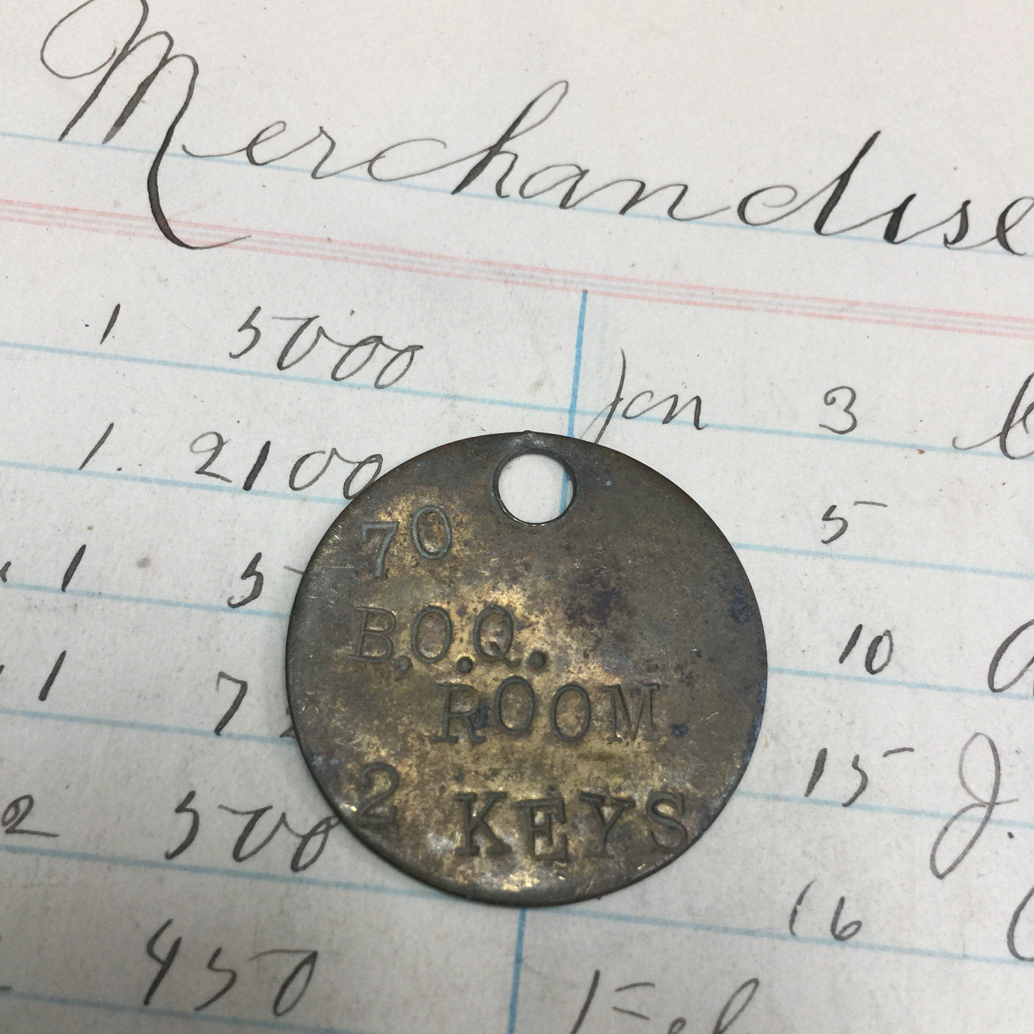 Vintage Key tag Antique brass tag - industrial tag - steampunk metal ...