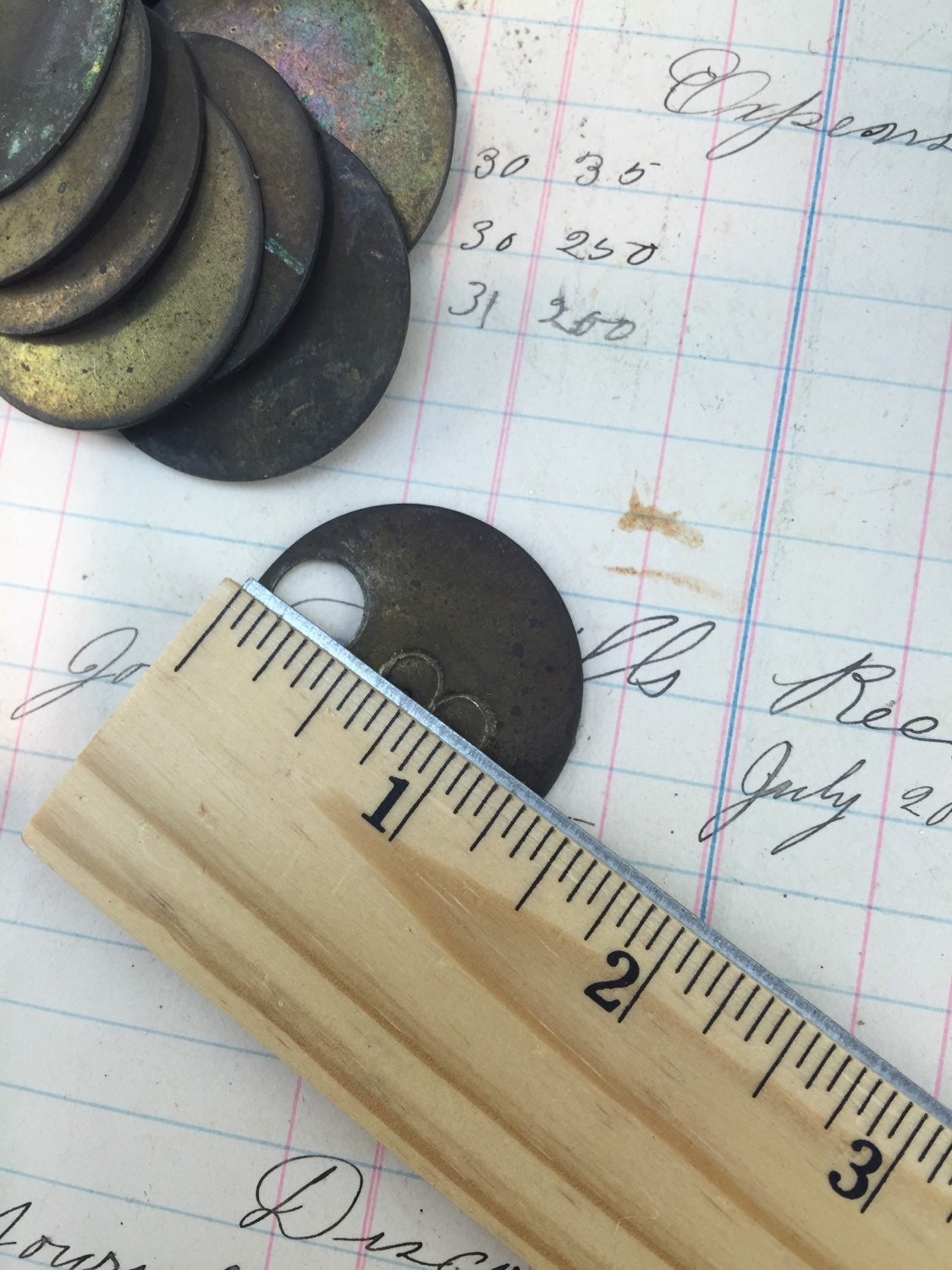 Custom hand punched Hotel Room Key Tags - key fob - valet tag - coat ...