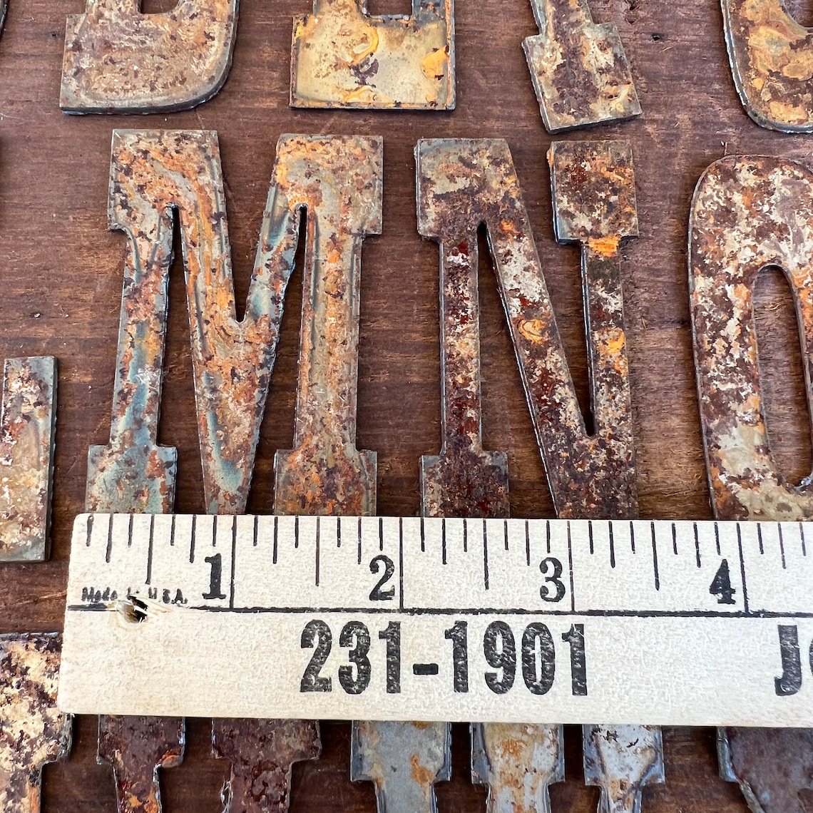 Rusty Metal Letters and Numbers 3 Letter Sign Letter - Etsy