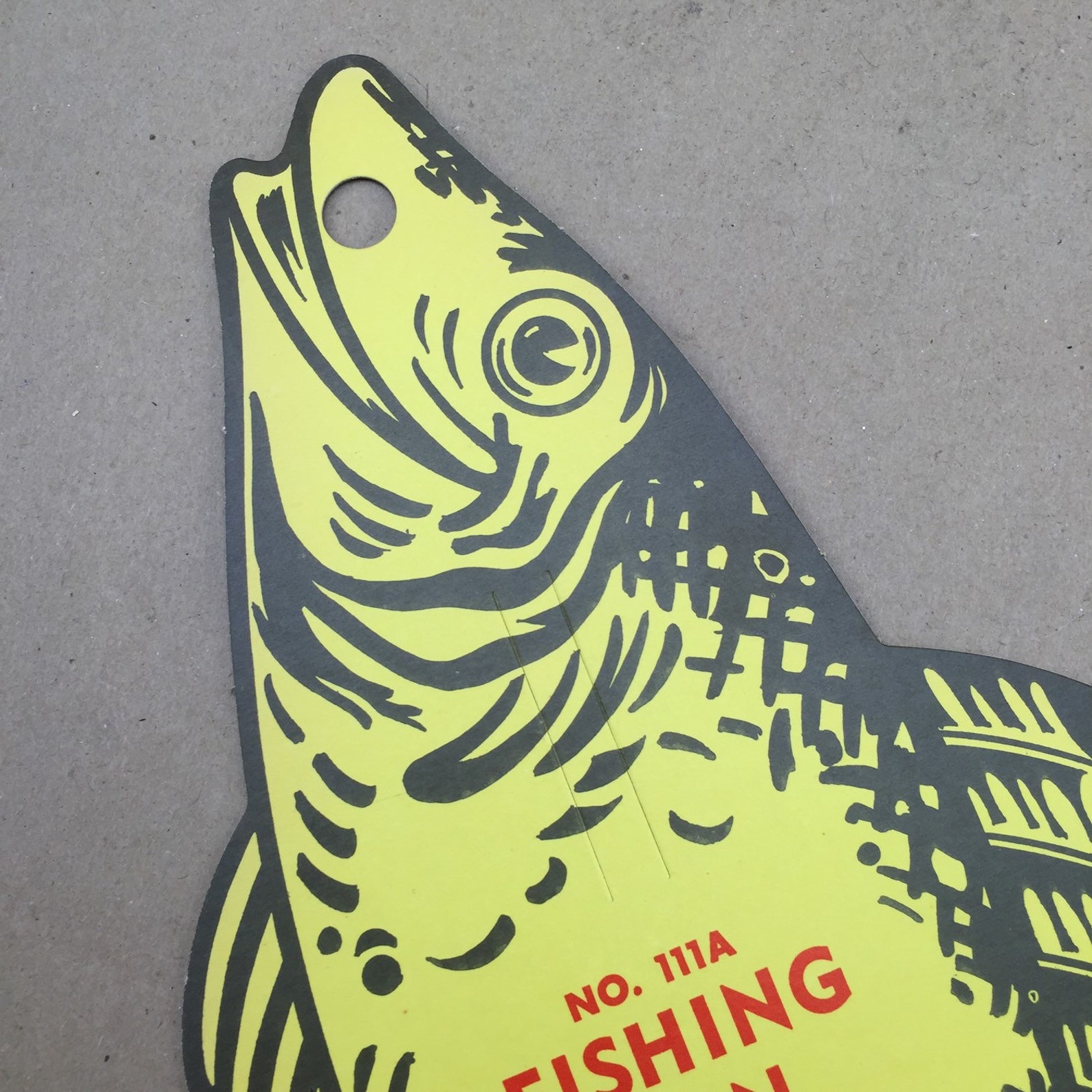 Vintage Fishing Pole Advertising - Cardboard Fish - Fishing Fun ...